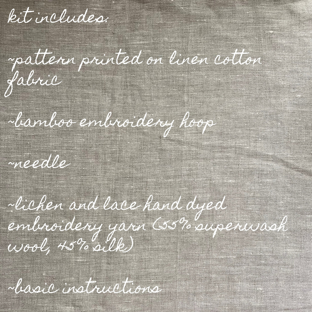 Lichen Embroidery Kit – Lichen and Lace